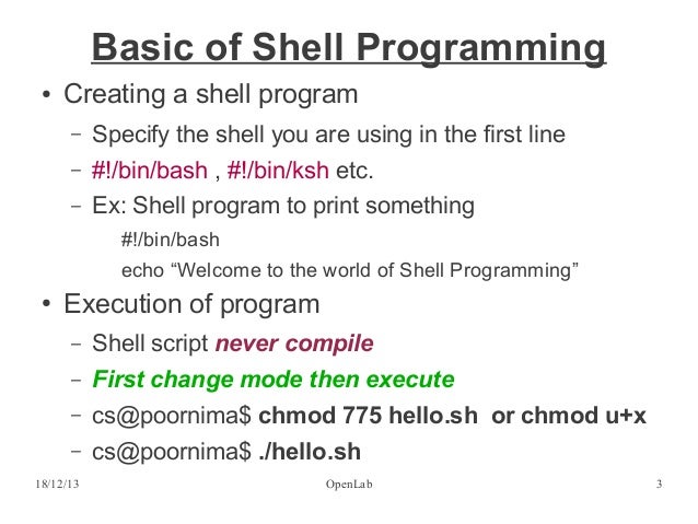 Fundamental Of Shell Programming