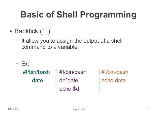 Fundamental Of Shell Programming