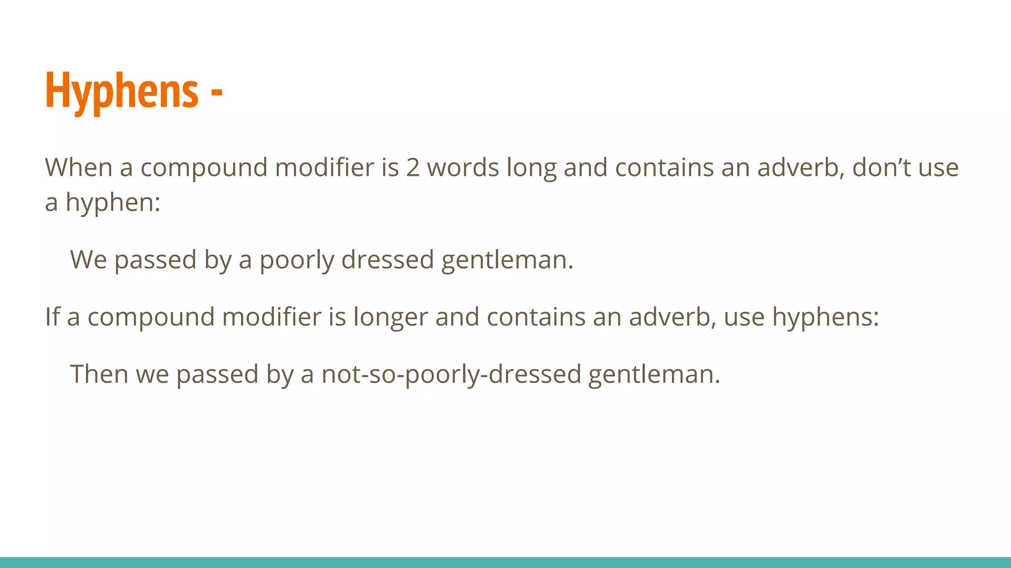 How to Use Hyphens and Dashes | PPTX