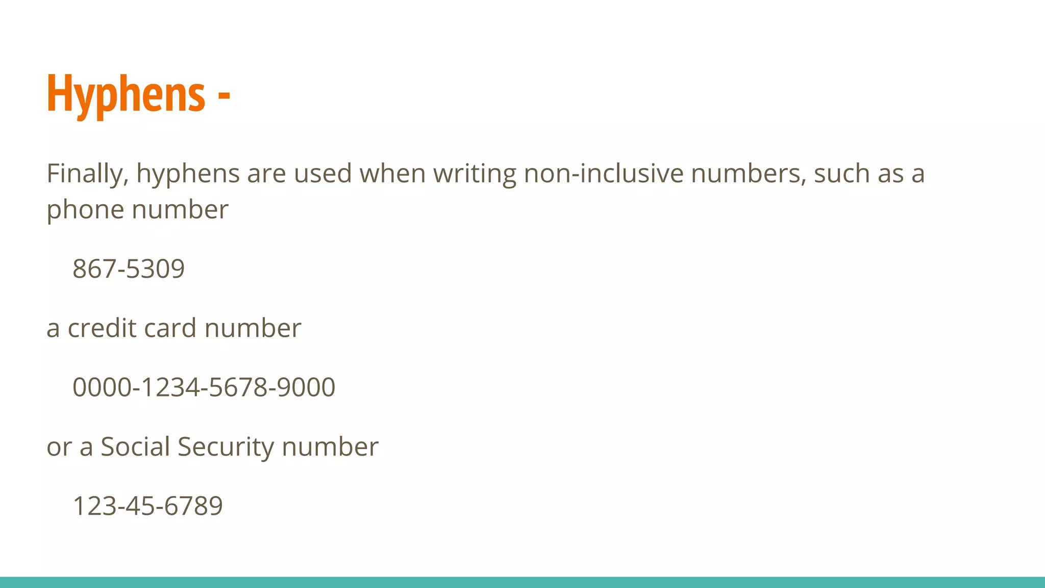 How to Use Hyphens and Dashes | PPTX