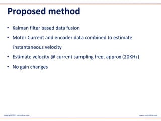 Filtering servo motor- Reducing velocity tracking error | PPTX