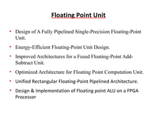 Floating point units | PPT