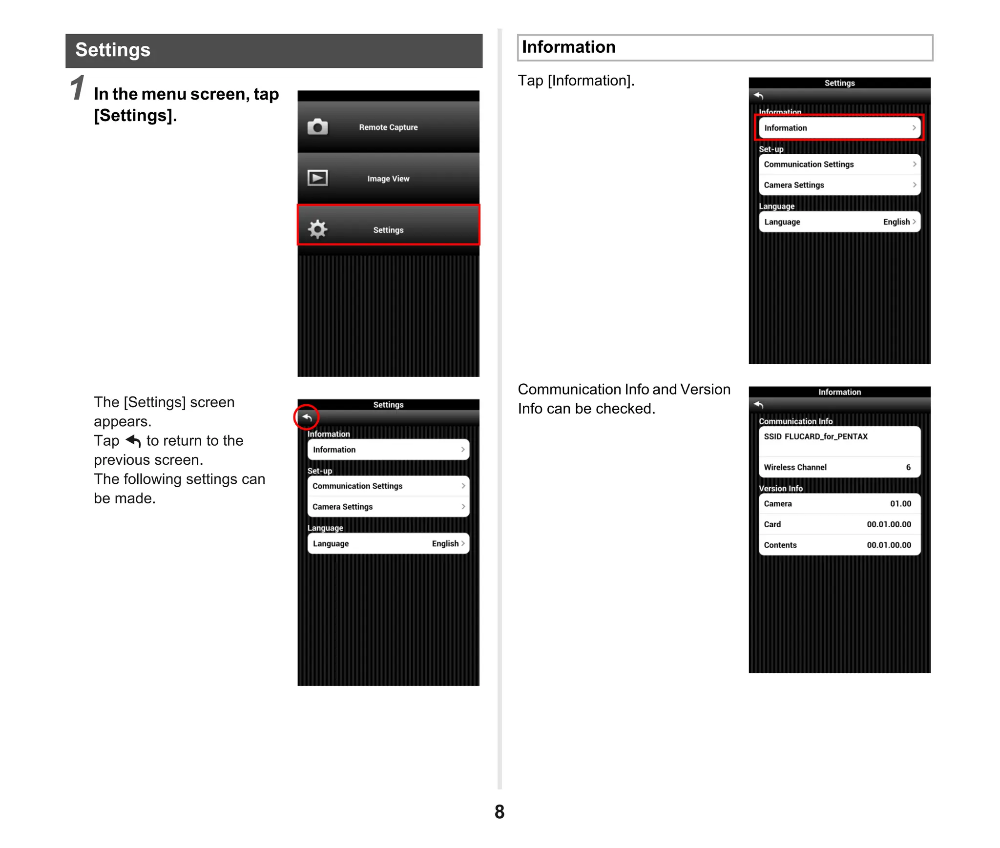 flu card pro setup with Pentax camera instruction | PPT