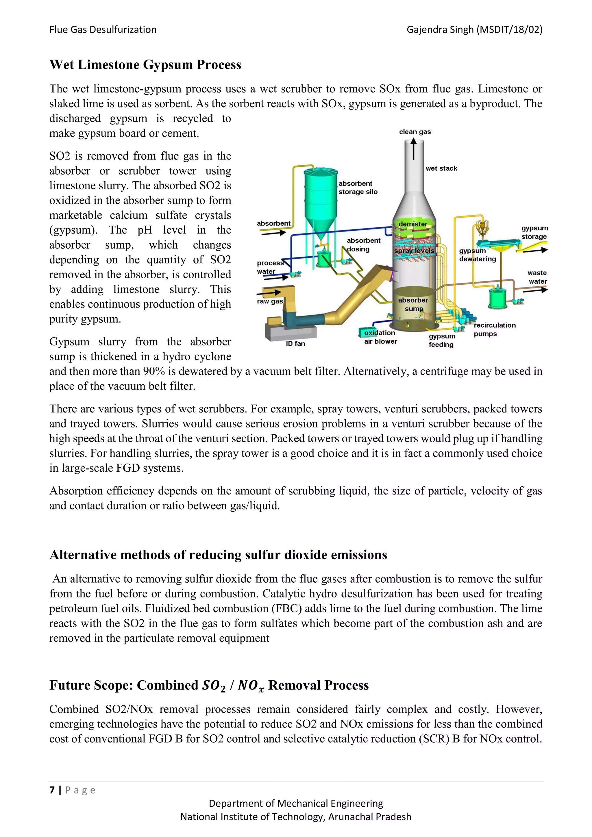 Flue gas desulphurization report | PDF