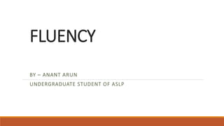 Fluency introduction | PPT
