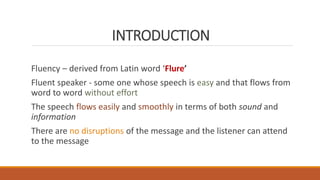 Fluency introduction | PPT