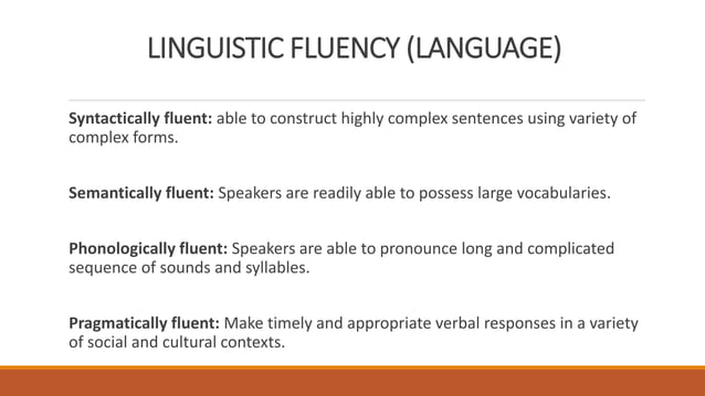 Fluency introduction | PPT
