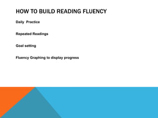 Fluency for the elementary student | PPTX