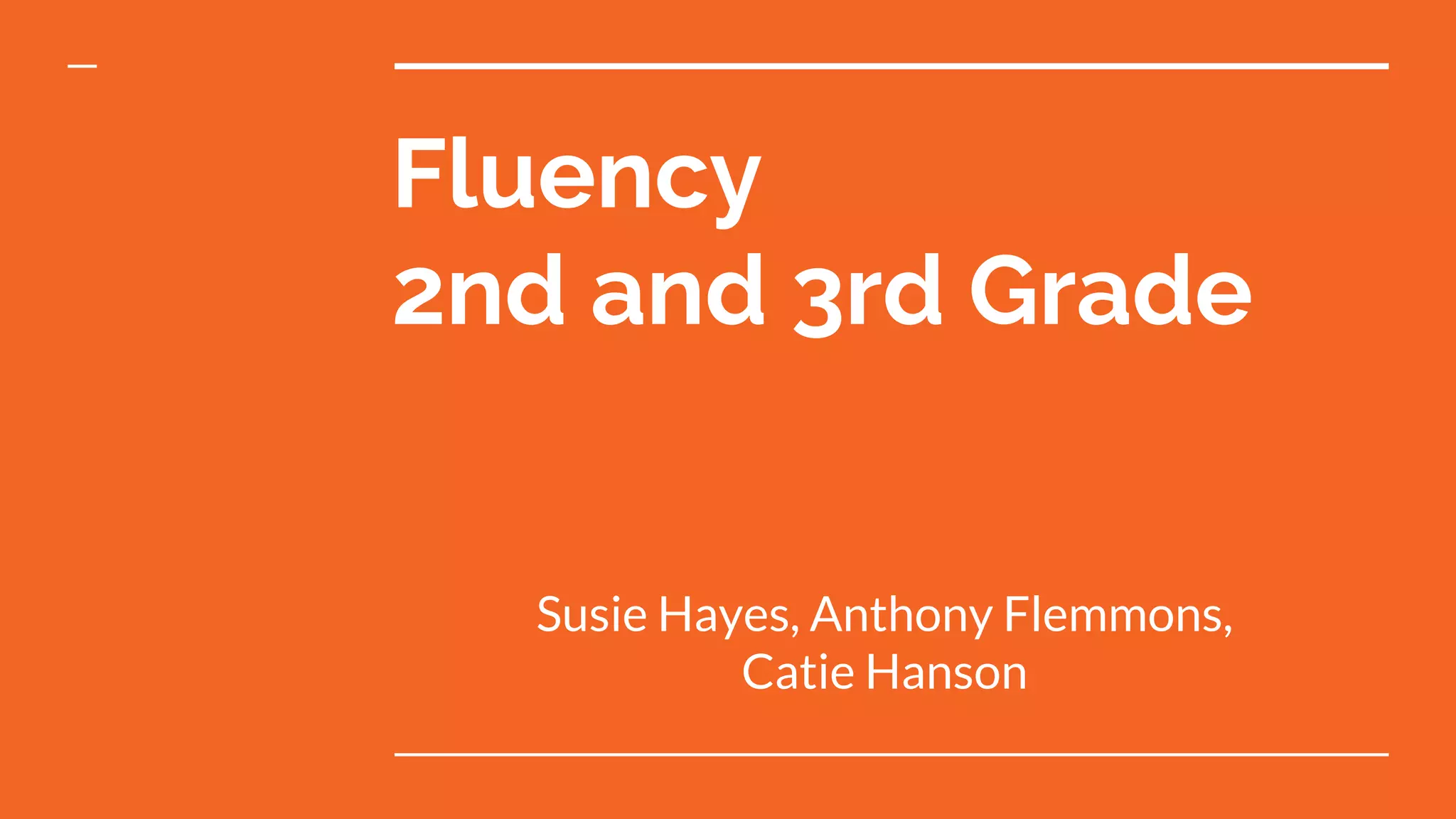 Fluency (grades 2 3) | PDF