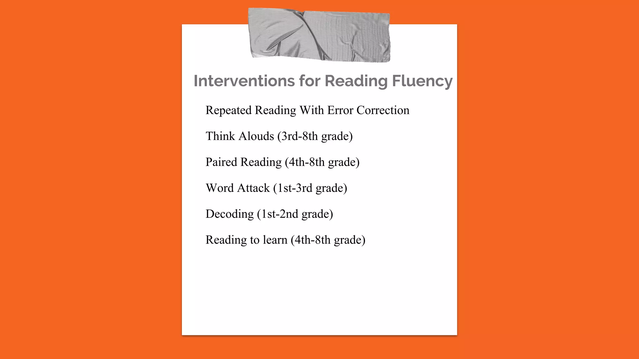 Fluency (grades 2 3) | PDF