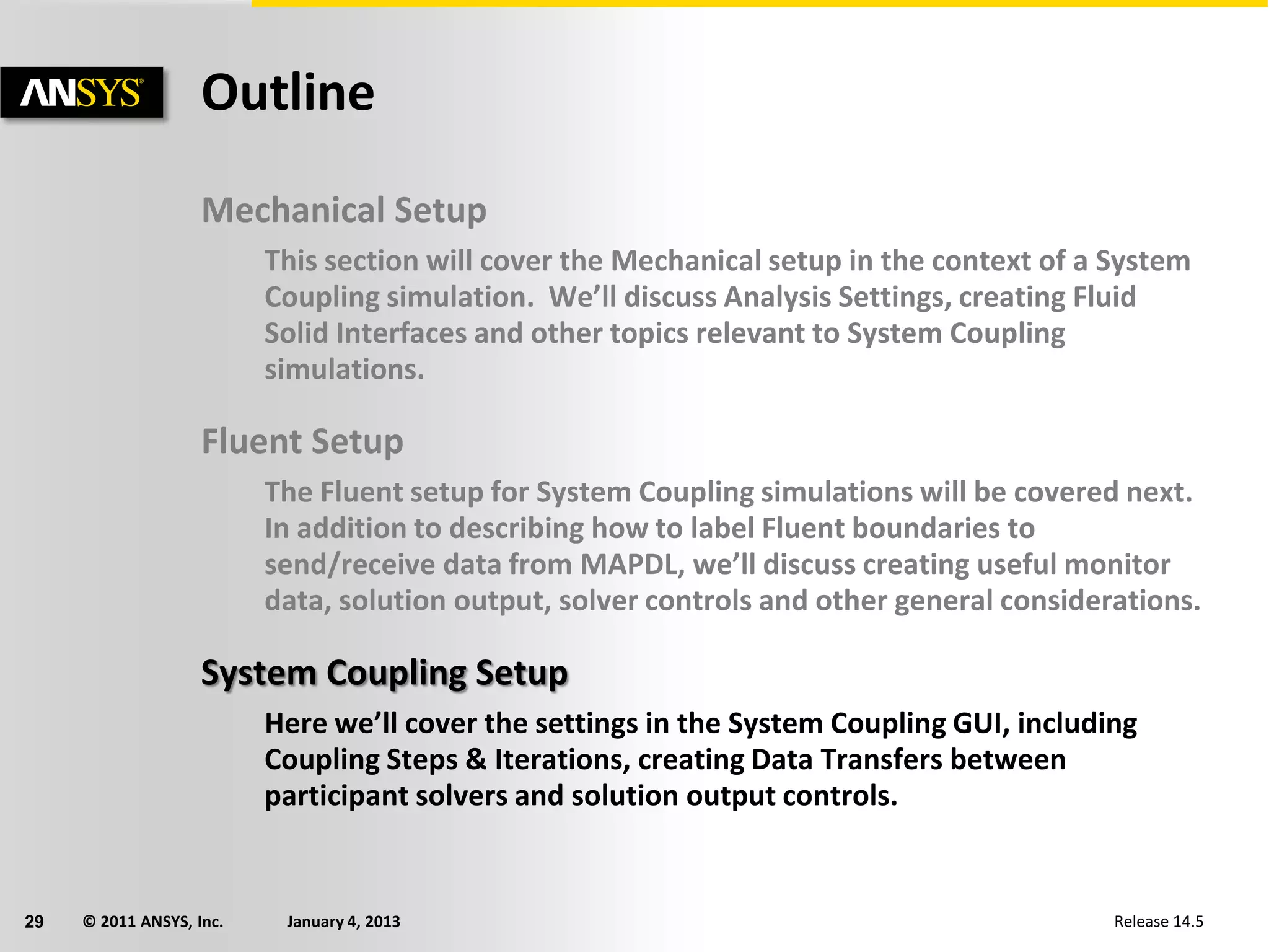 Fluent fsi 14.5-lect-03_co_simulation_setup (1) | PPT