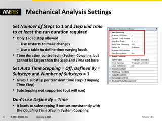 Fluent fsi 14.5-lect-03_co_simulation_setup (1) | PPT