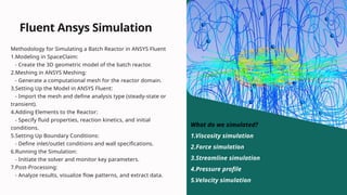 Fluent Ansys Simulation of Batch reactor | PPT