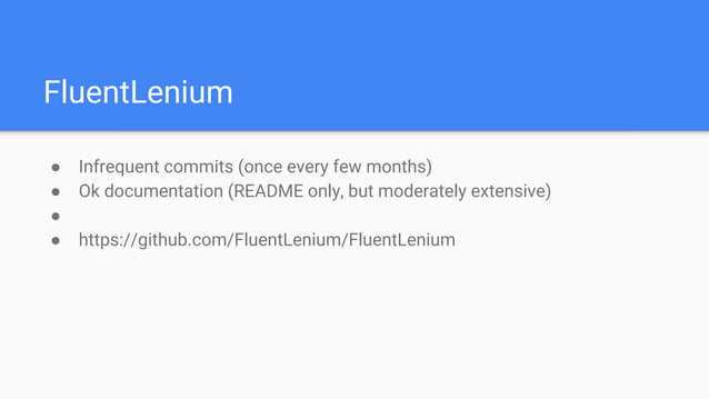 Fluent API for selenium - options | PPT