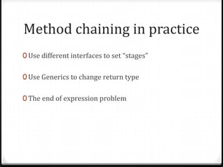 Fluent interface in c# | PPT