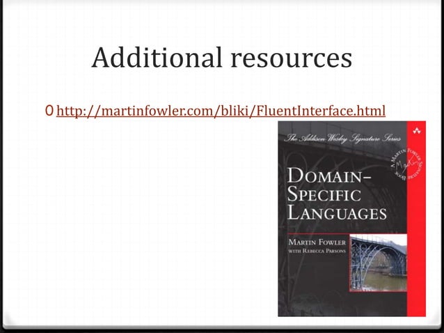 Fluent interface in c# | PPT