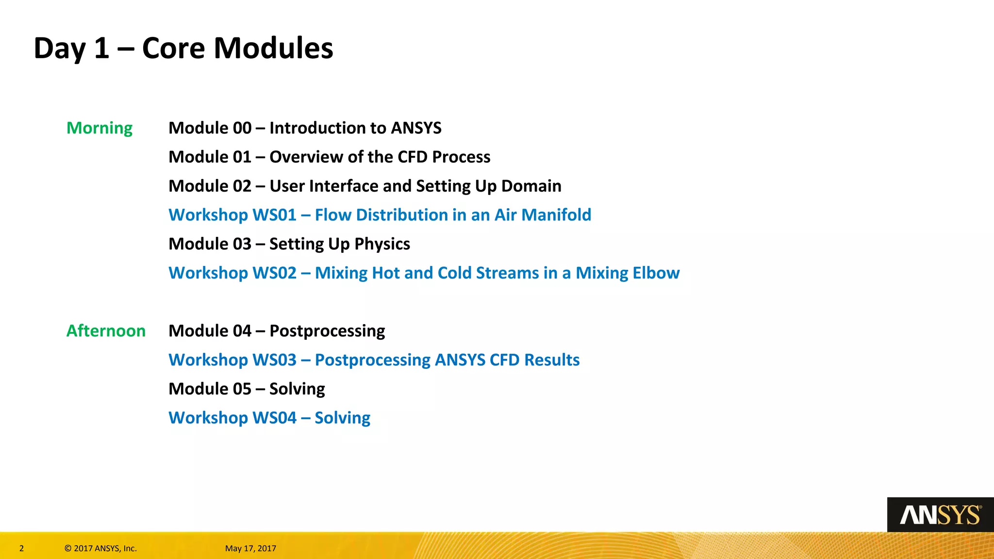 Fluent intro 18.0_agenda_live | PDF