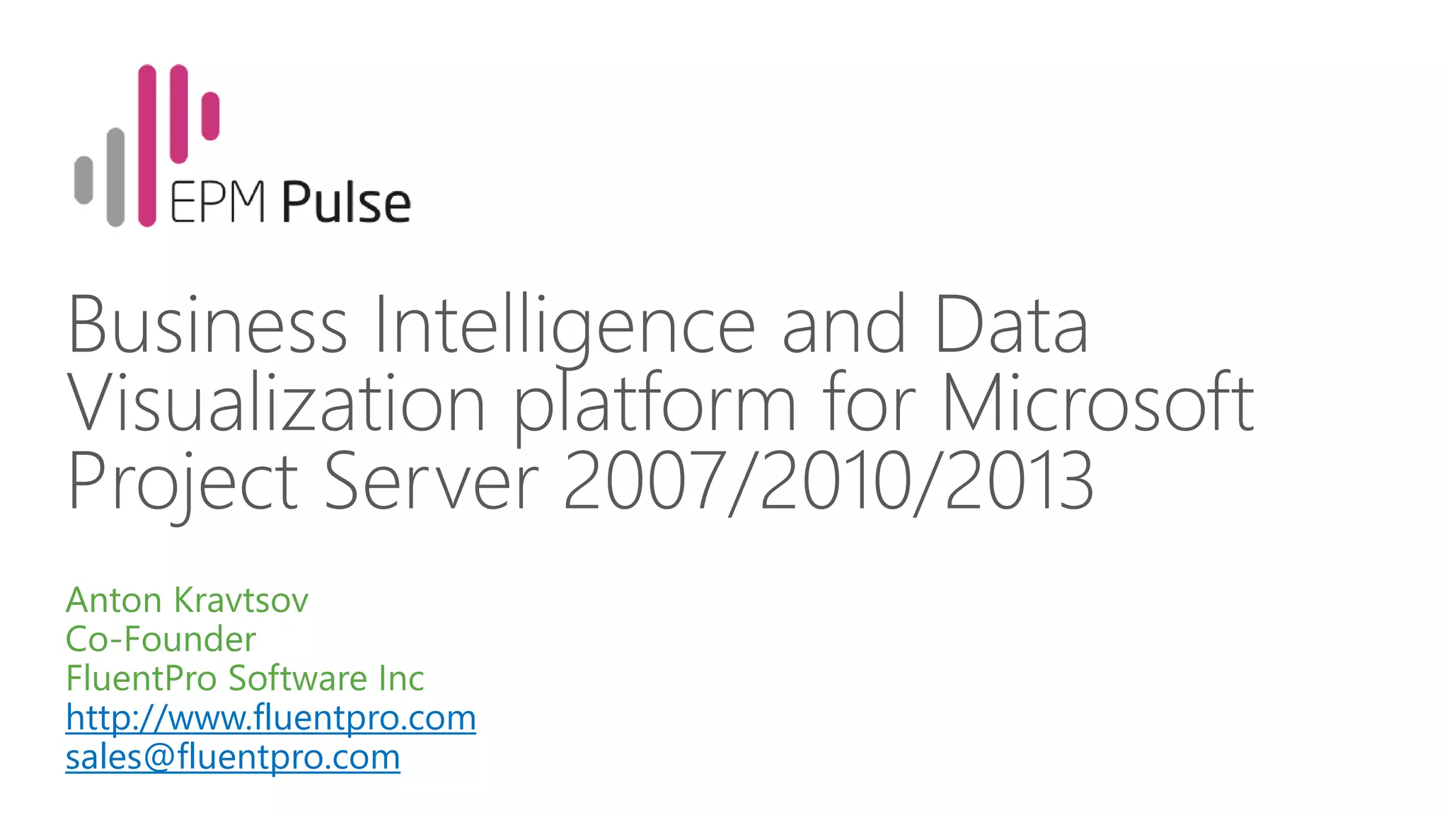 EPM Pulse - Self-service Business Intelligence and Data Visualization ...