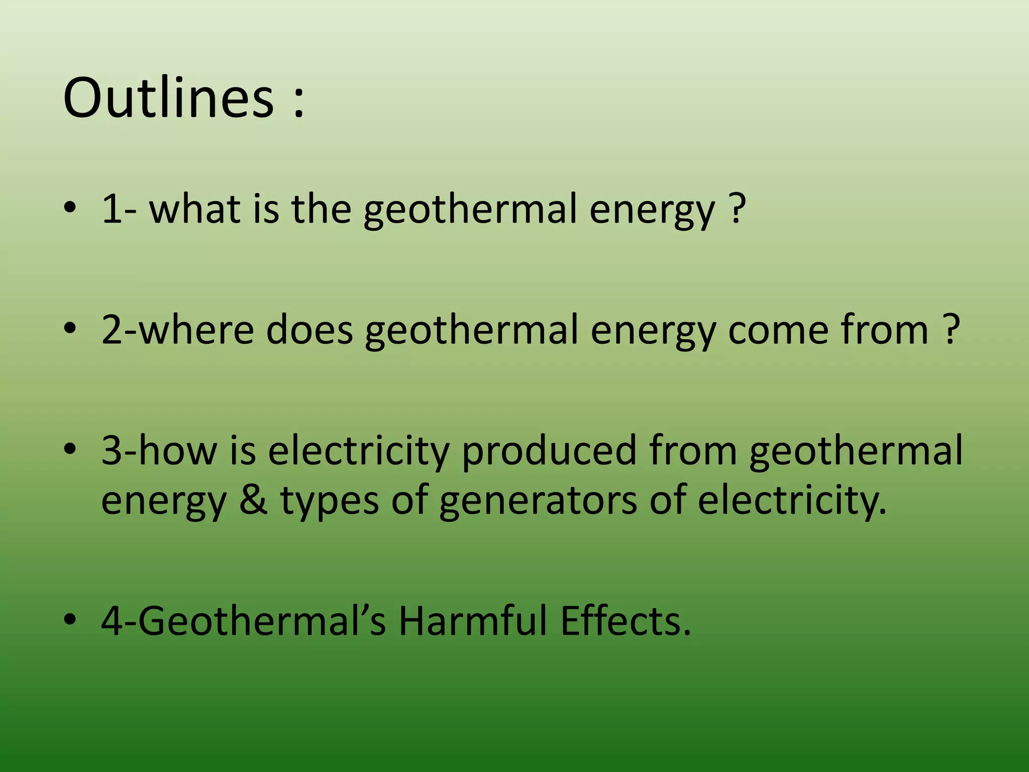 Geothermal Energy | PPTX