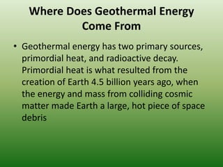 Geothermal Energy | PPTX