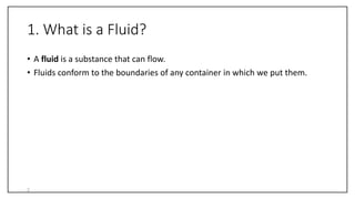 introduction to fluid mechanics physics 1 | PDF
