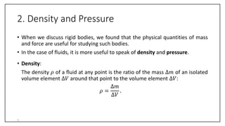 introduction to fluid mechanics physics 1 | PDF