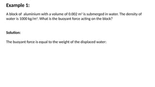 Fluid mechanics: Archimedes, Pascal, and Bernoulli | PPTX