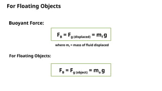 Fluid mechanics: Archimedes, Pascal, and Bernoulli | PPTX