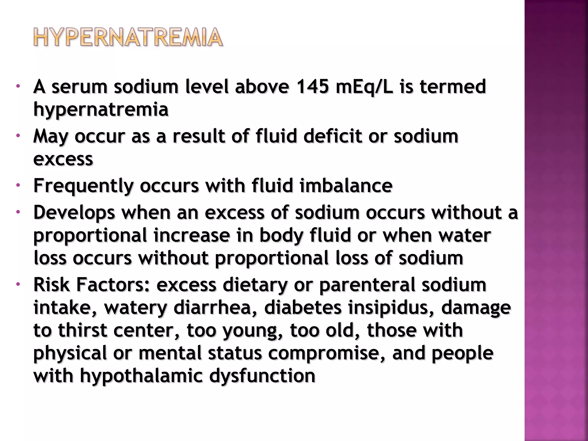 fluid and electrolyte imbalance | PPT