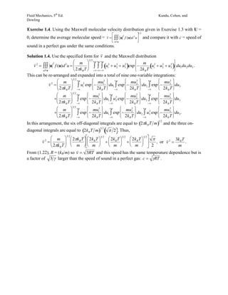 Fluid Mechanics 5th Edition Kundu Solutions Manual | PDF