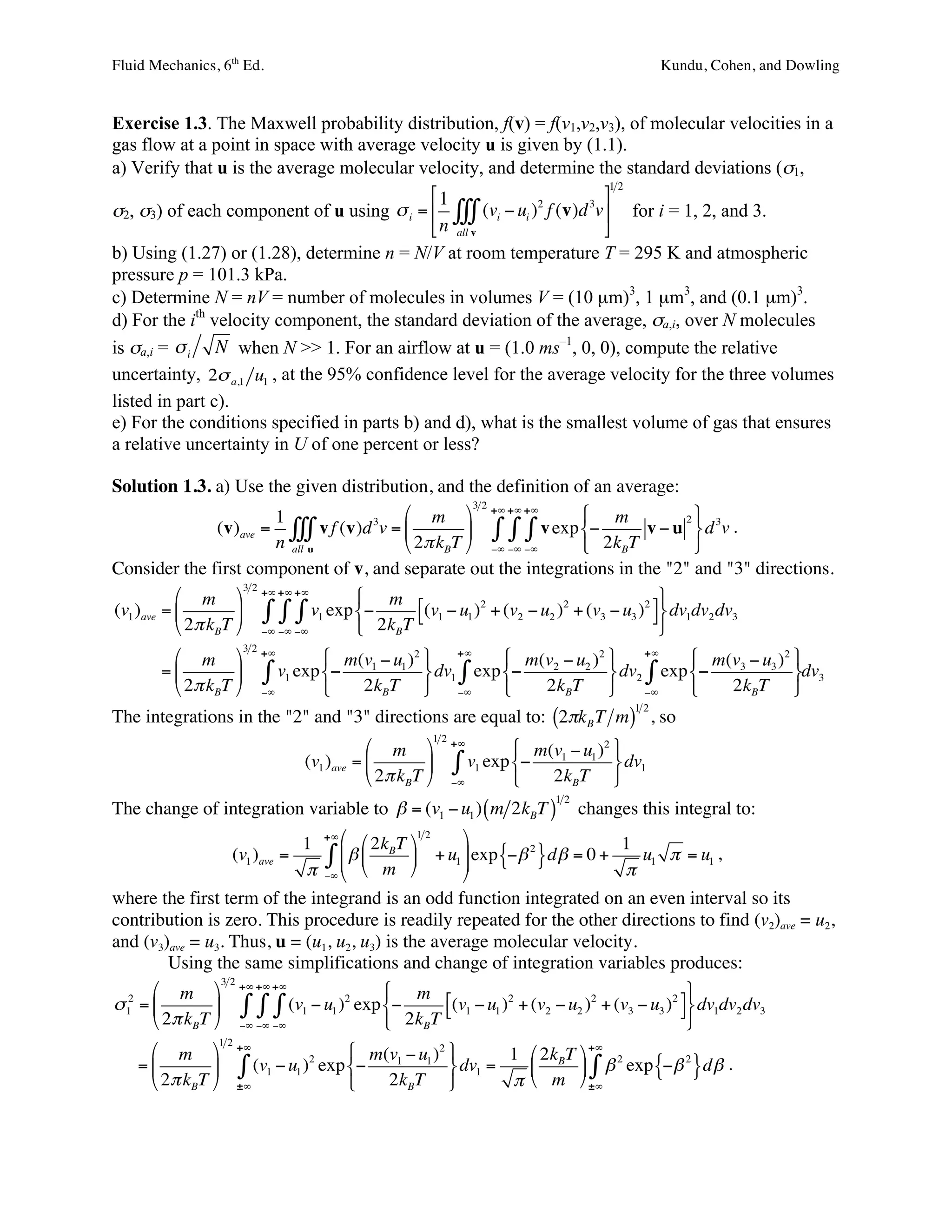 Fluid Mechanics 6th Edition Kundu Solutions Manual | PDF