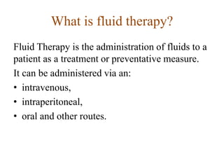Fluid therapy | PPTX