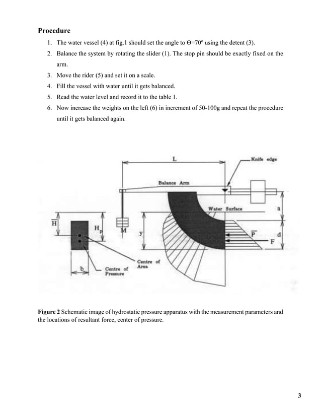 Fluid Mechanic Lab - Hydrostatic Pressure | PDF | Chemistry | Science