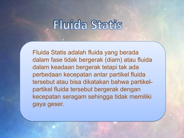 Fluida Statis & Fluida Dinamis | PPTX