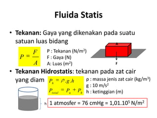 Fluida statis dan dinamis | PPTX