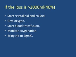 Fluid and blood resuscitation in abdominal trauma | PPT