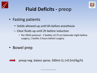 Fluid and blood therapy 2.12.2020. | PPTX