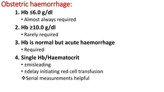 Fluid and blood transfusion in obstetric emergency.pptx