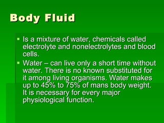 Fluid And Chemical Balance | PPT