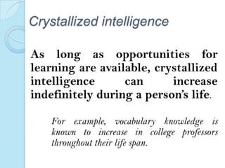 Fluid and crystallized intelligence | PPTX