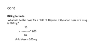 Fluid and drug calculation | PPTX