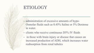 Fluid and electrolyte imbalance | PPTX