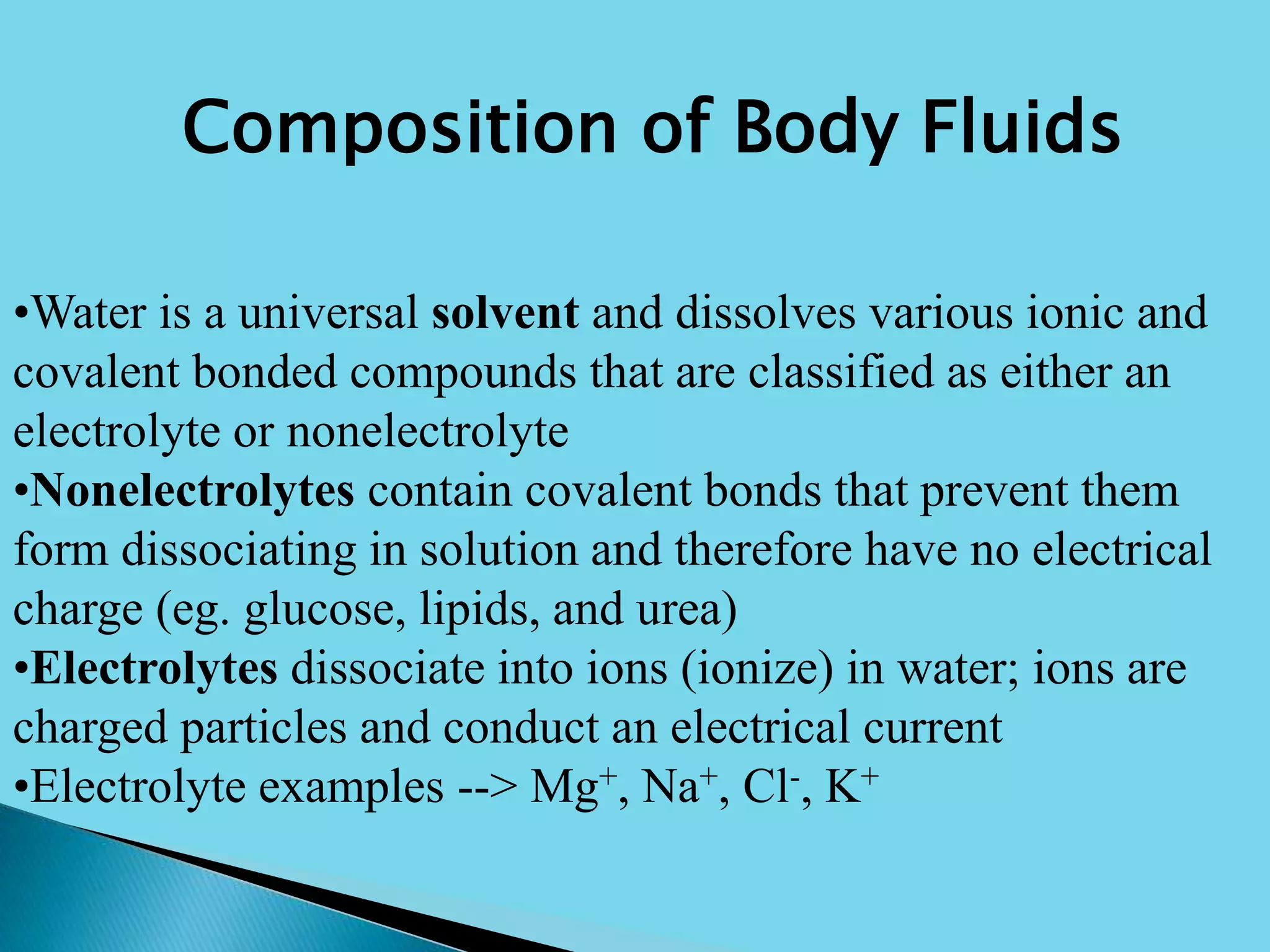 Fluid and electrolyte | PPT
