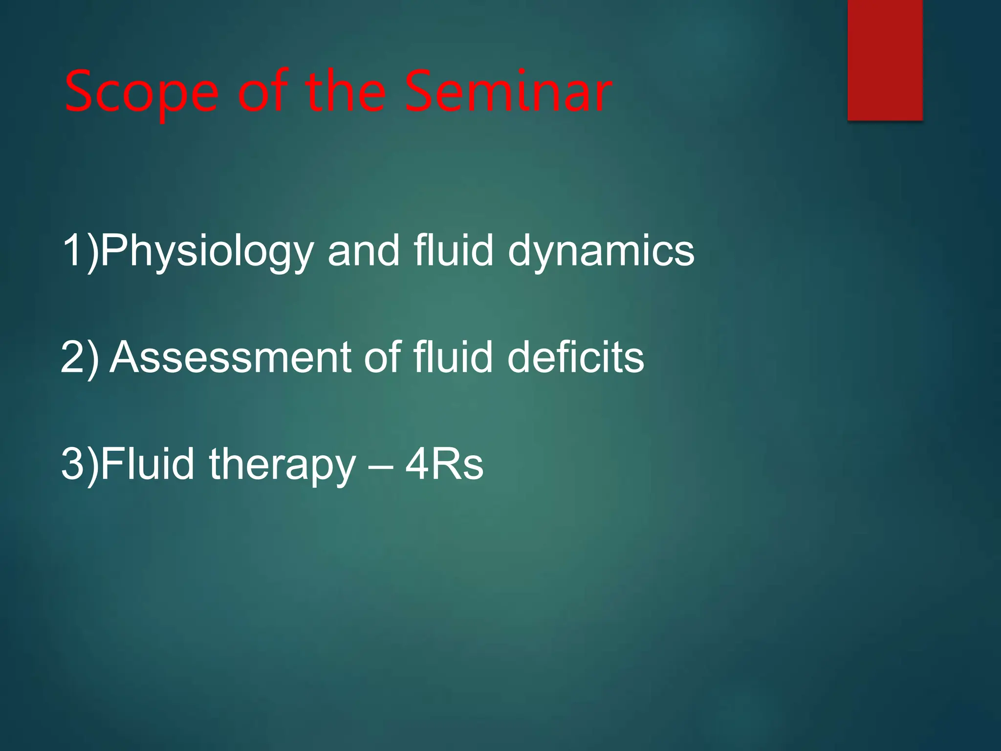 Fluid and electrolyte and its imbalances management | PPT