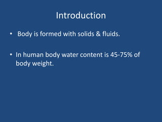Fluid and electrolyte | PPTX