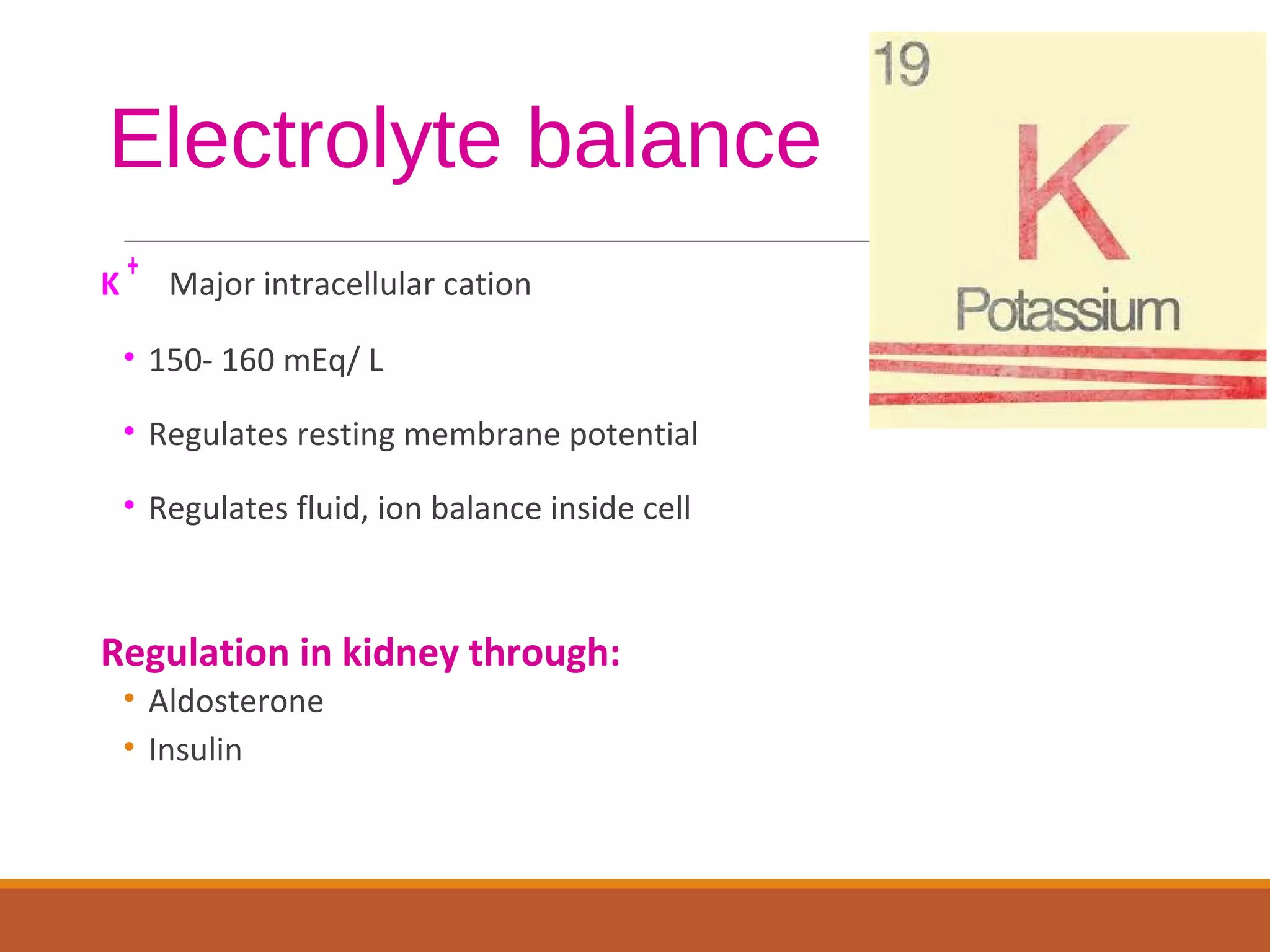 Fluid and electrolyte balance | PPT