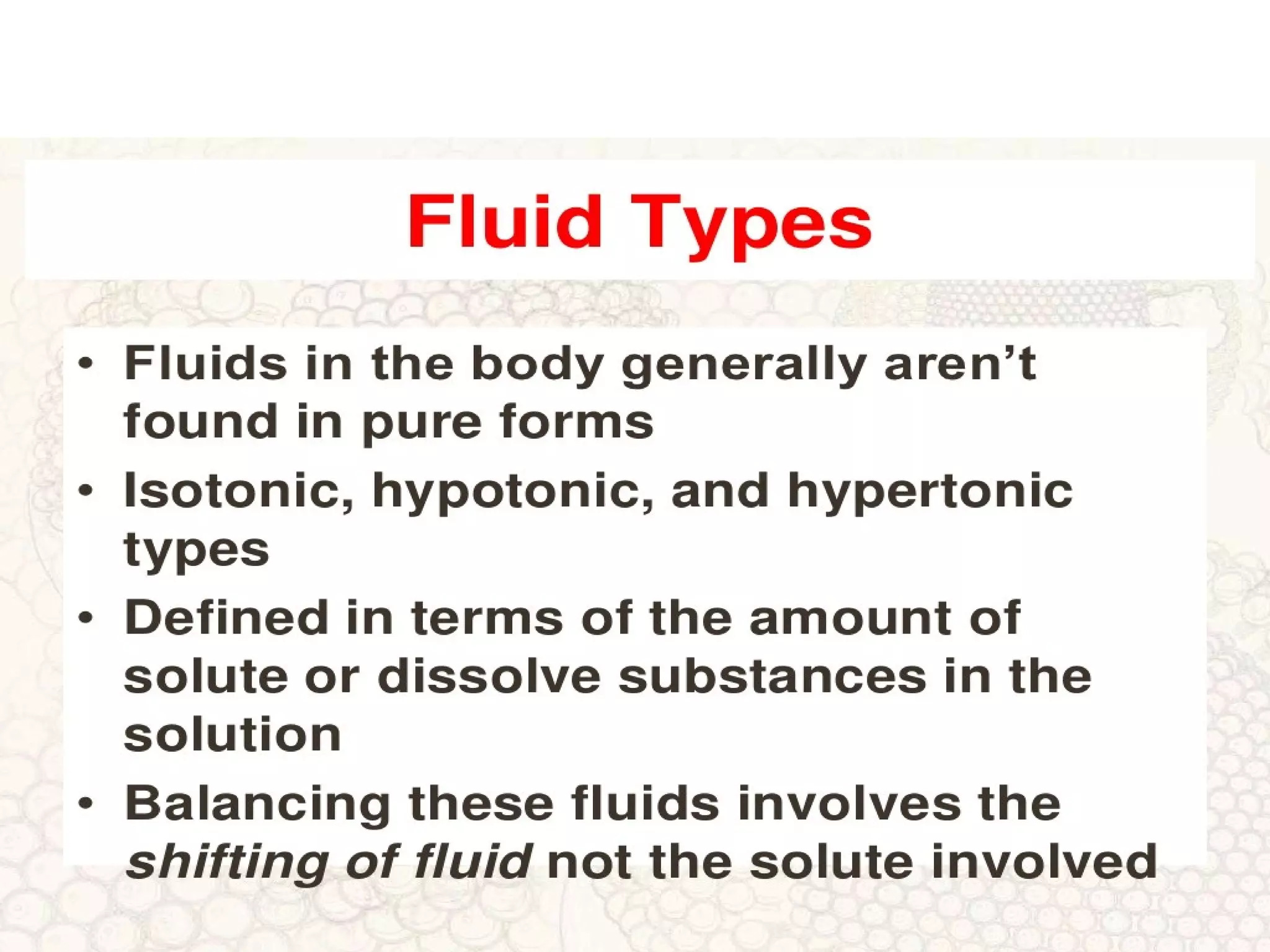 Fluid and electrolyte balance | PPT