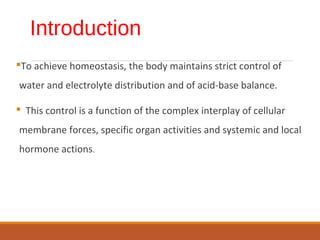 Fluid and electrolyte balance | PPT