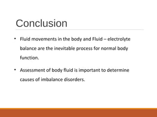 Fluid and electrolyte balance | PPT