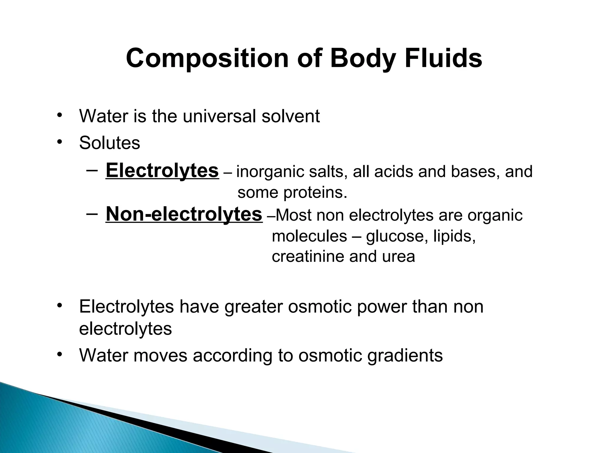 Fluid and electrolyte balance | PPT